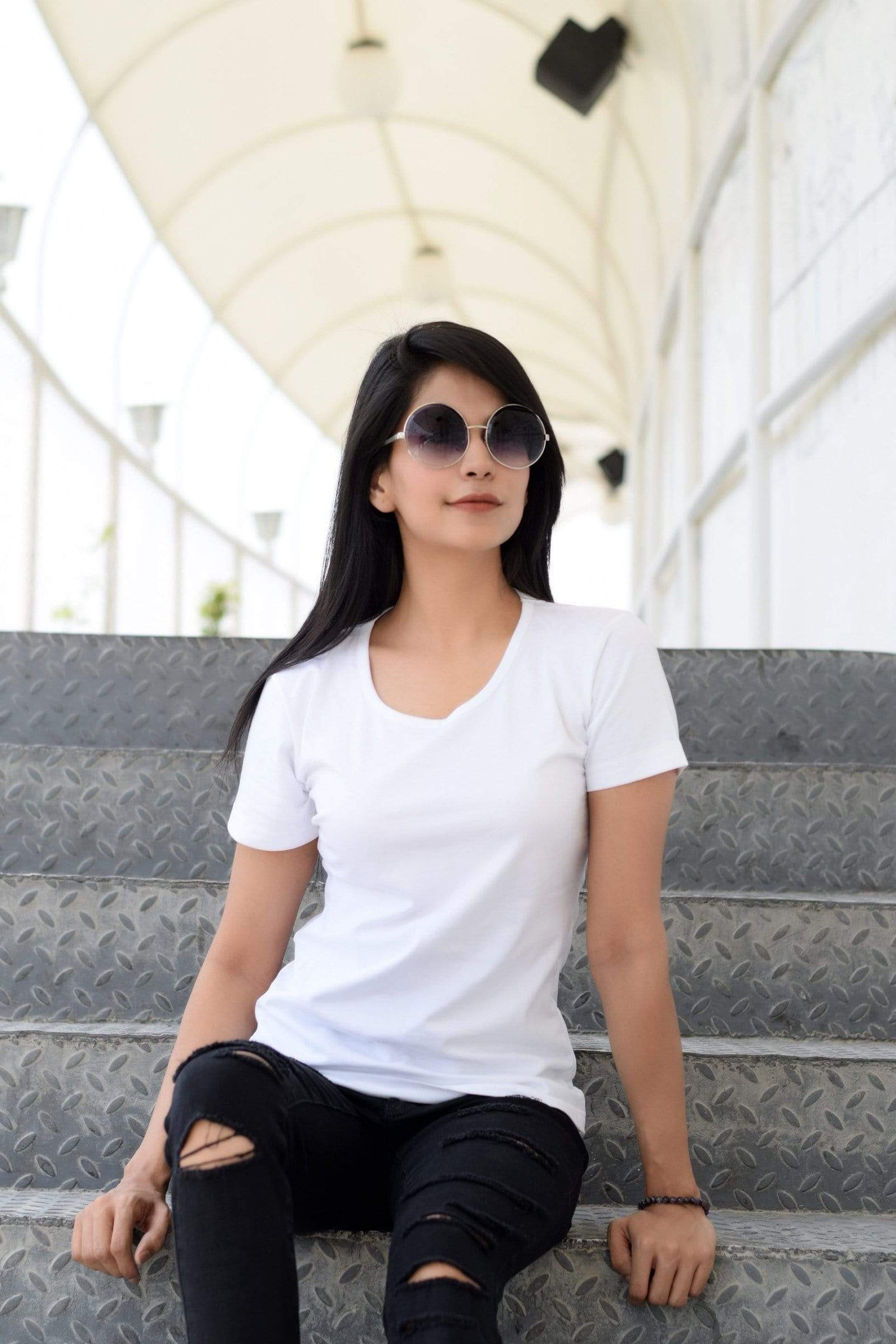 Plain White T Shirt Women
